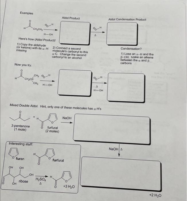 Solved Examples Aldol Product Aldol Condensation Product | Chegg.com