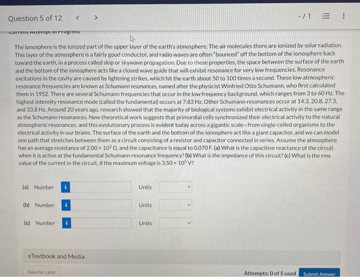 Solved The ionosphere is the ionized part of the upper layer | Chegg.com