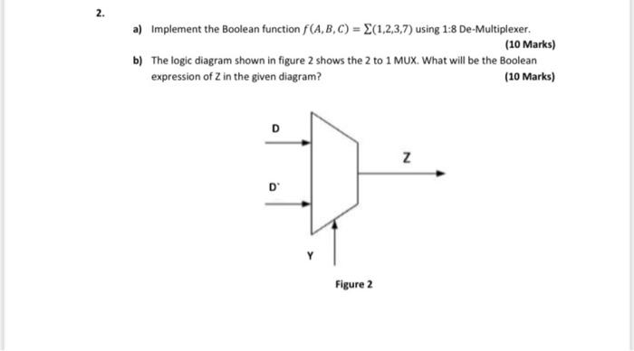 Solved 2 A Implement The Boolean Function Fabc 1873