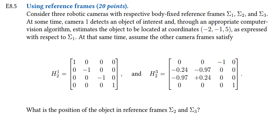 Solved E8.5 ﻿Using reference frames (20 ﻿points).Consider | Chegg.com