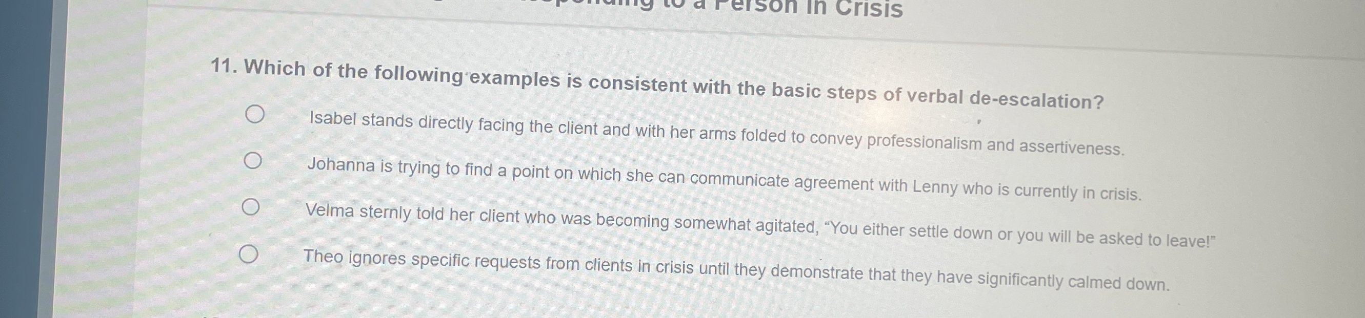 Solved Which of the following examples is consistent with | Chegg.com