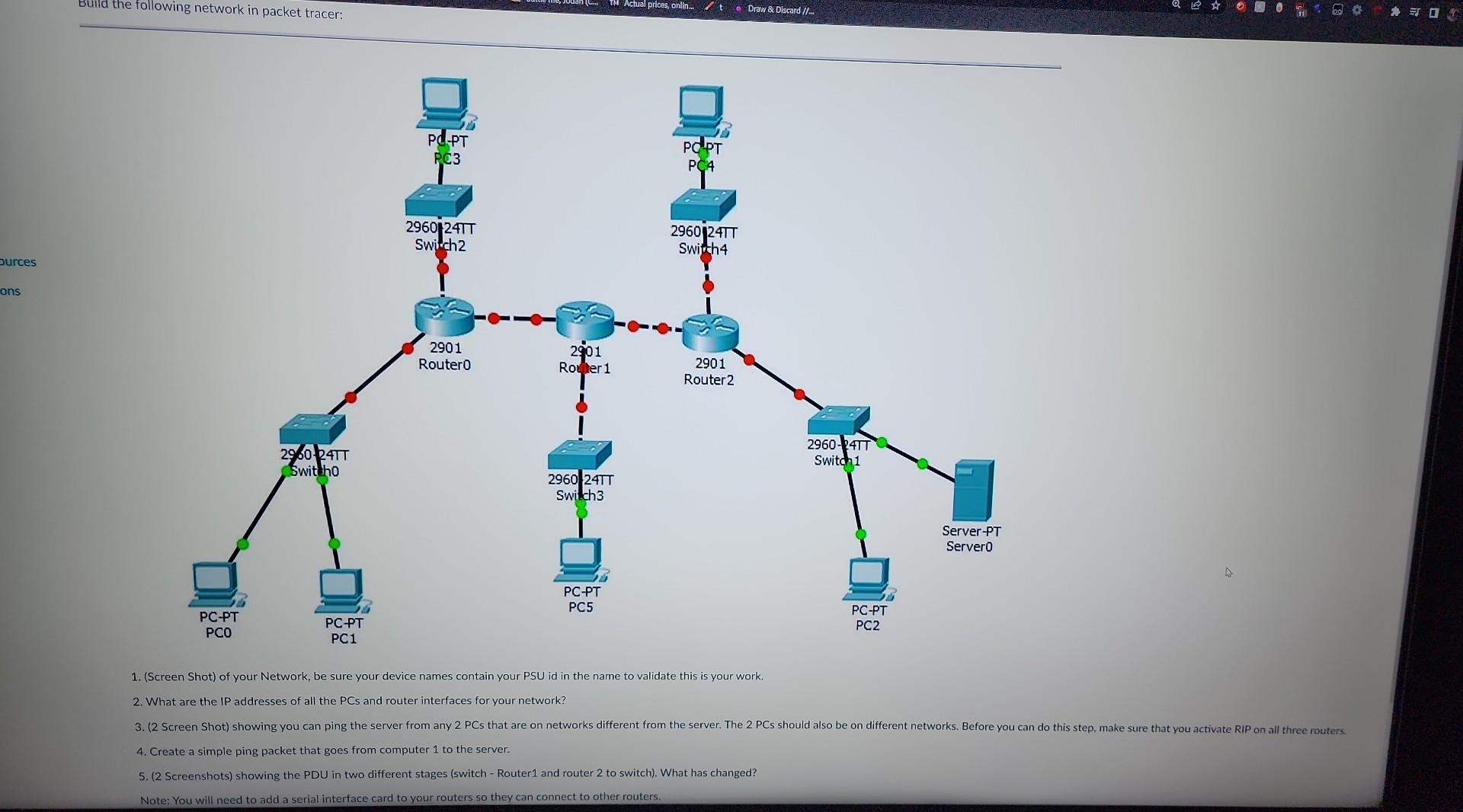 1. (Screen Shot) of your Network, be sure your device | Chegg.com