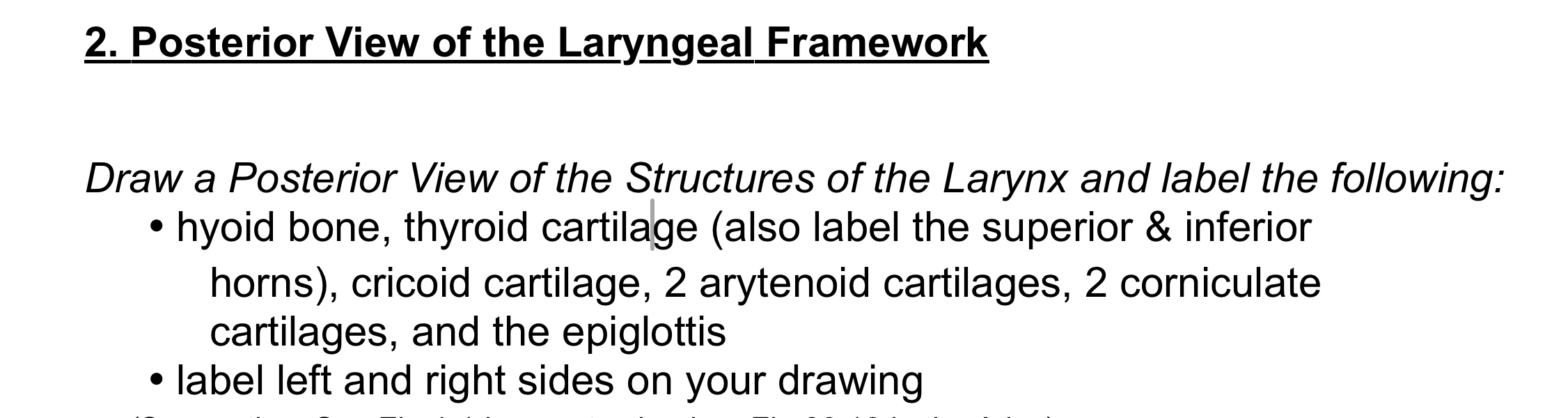 Solved Lateral View of the Laryngeal FrameworkPosterior View | Chegg.com