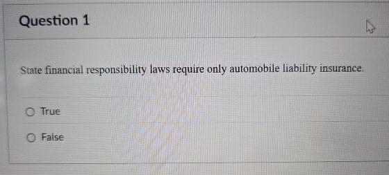 Solved Question 1State financial responsibility laws require | Chegg.com