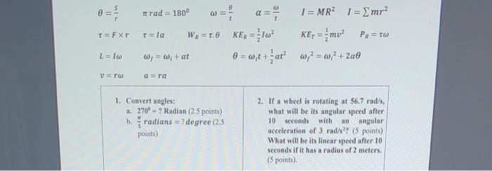[Solved]: Using the equations provided, solve for all parts