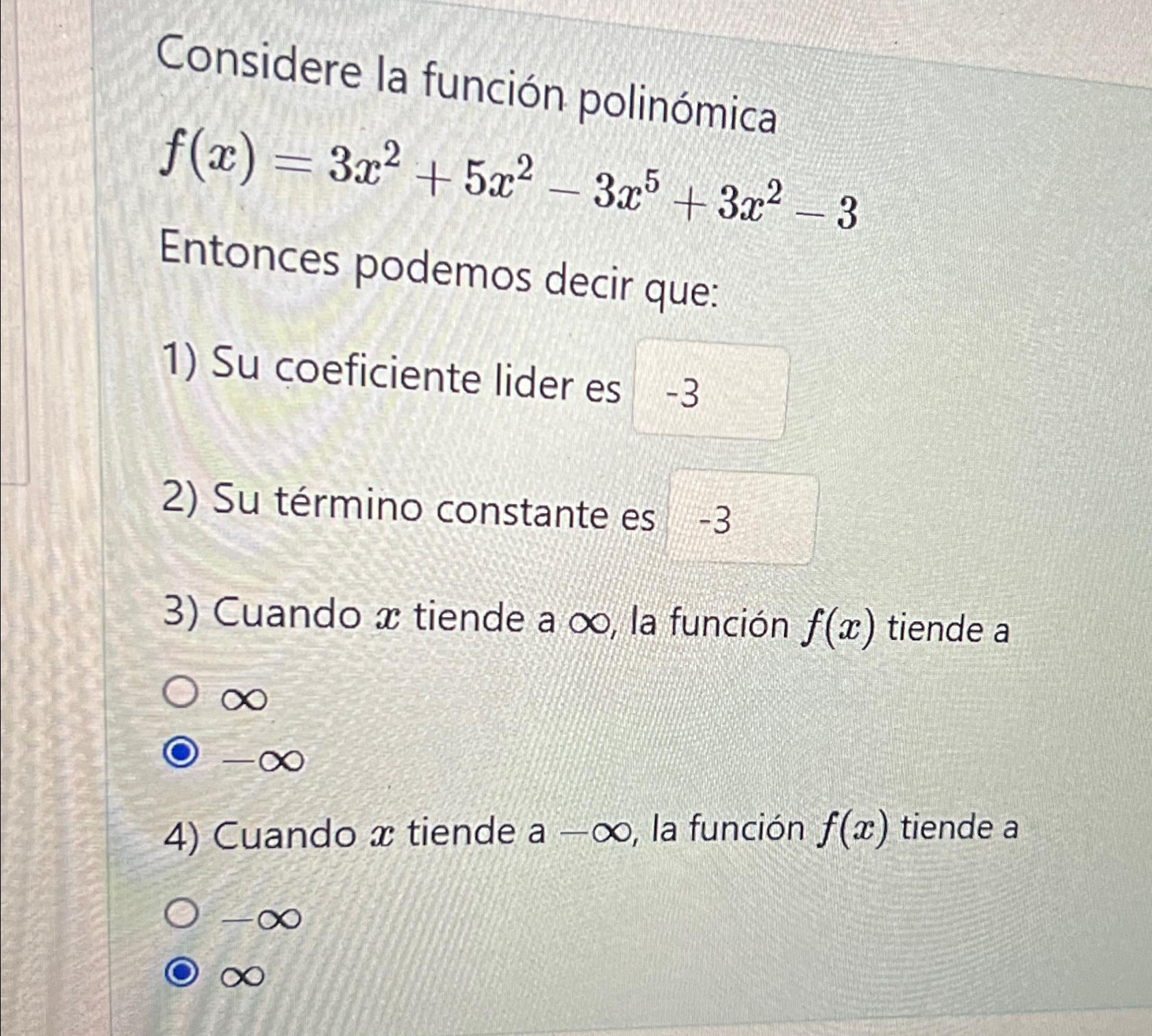 Solved Considere la función | Chegg.com