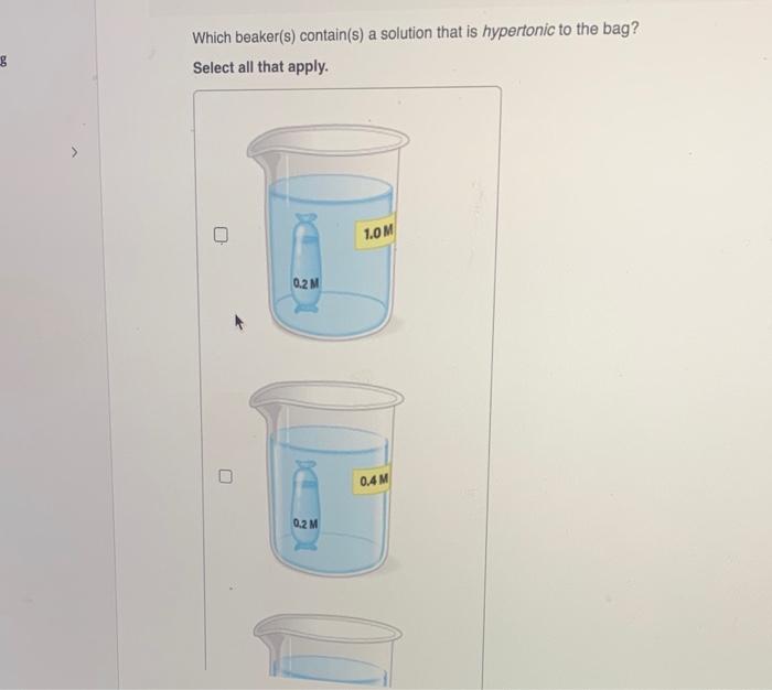 Solved Which beaker(s) contain(s) a solution that is | Chegg.com