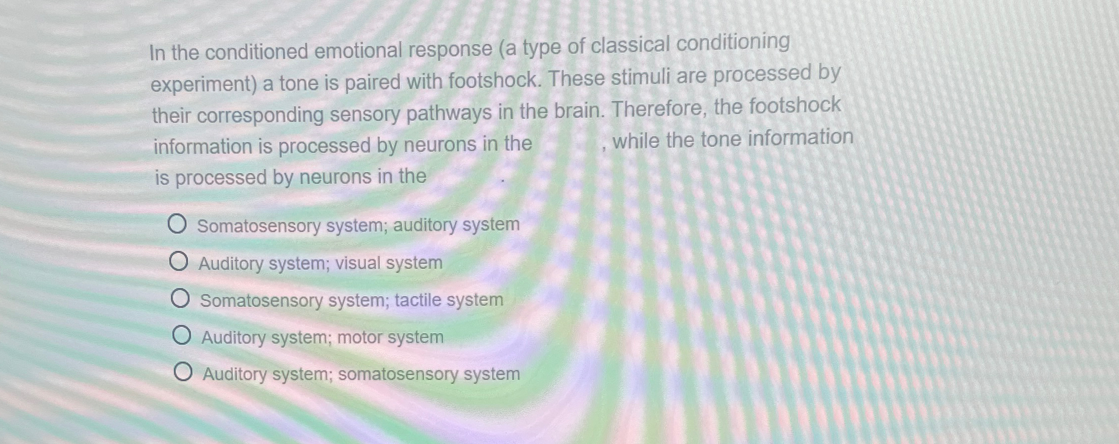 Solved In the conditioned emotional response (a type of | Chegg.com