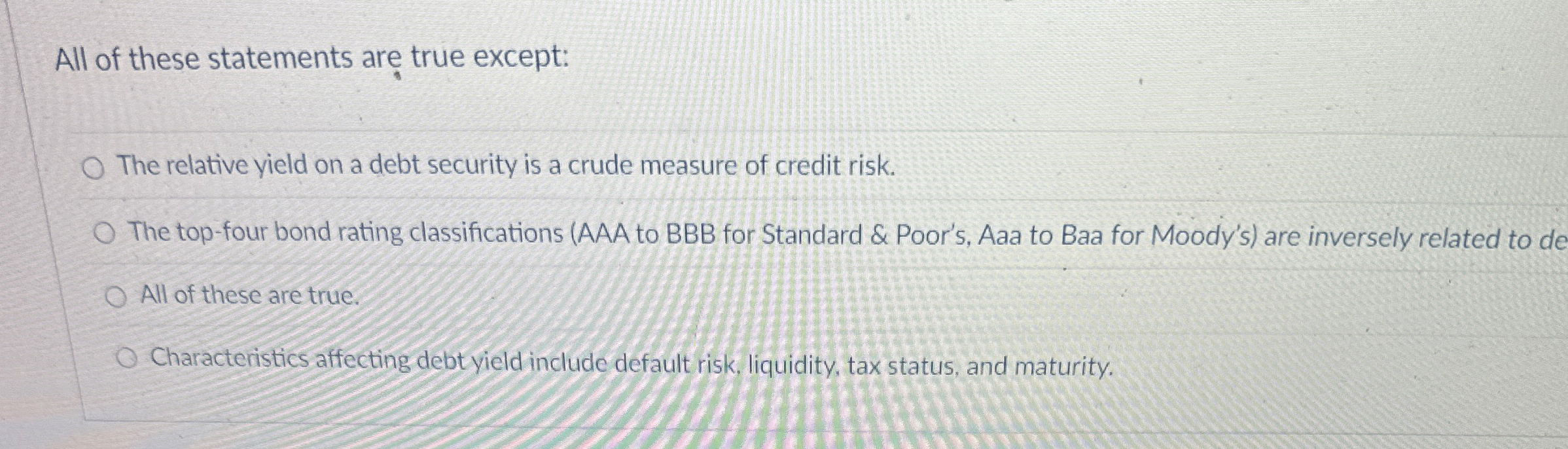 Solved All of these statements are true except:The relative | Chegg.com