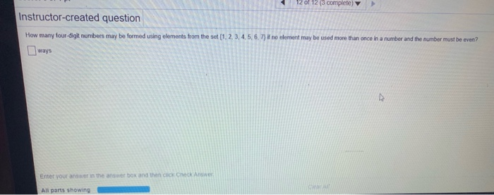 Solved 12 of 12 (3 complete) Instructor-created question How | Chegg.com