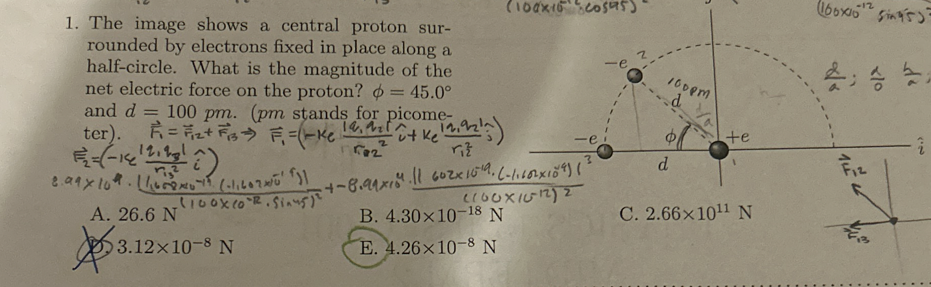 Solved The image shows a central proton sur-rounded by | Chegg.com