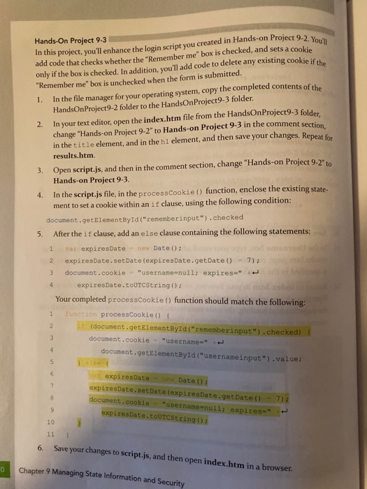 Solved Hands-On Project 9-3 In this project, you'll enhance | Chegg.com