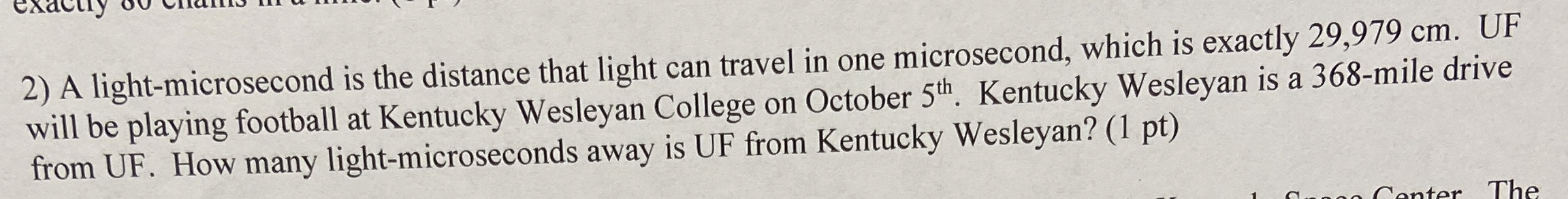 Solved A light-microsecond is the distance that light can | Chegg.com