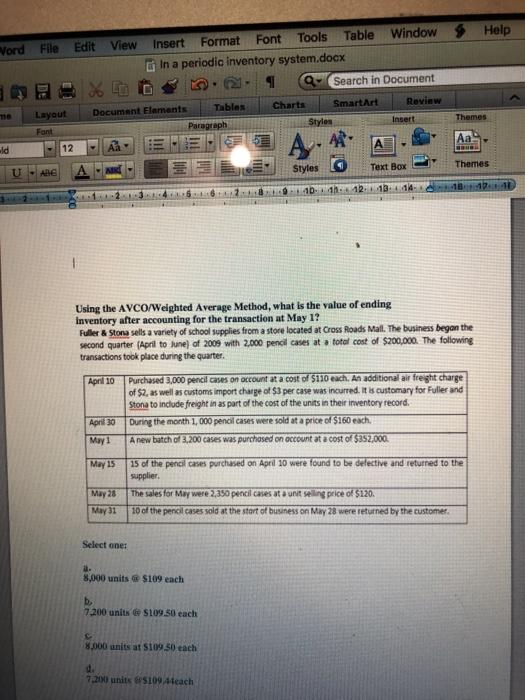 Solved Vord File Edit View Insert Format Font Tools Table | Chegg.com