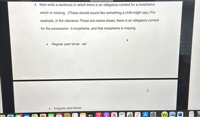 Solved 1. Define obligatory context. 2. Write a sentence | Chegg.com