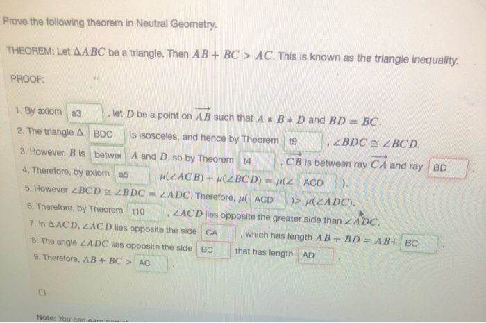 Solved Prove the following theorem in Neutral Geometry. | Chegg.com