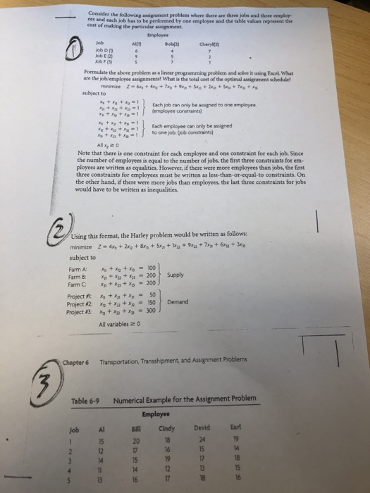 Consider the following assignment problem where there | Chegg.com