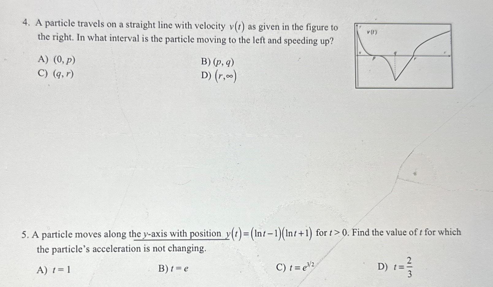 Solved A particle travels on a straight line with velocity | Chegg.com