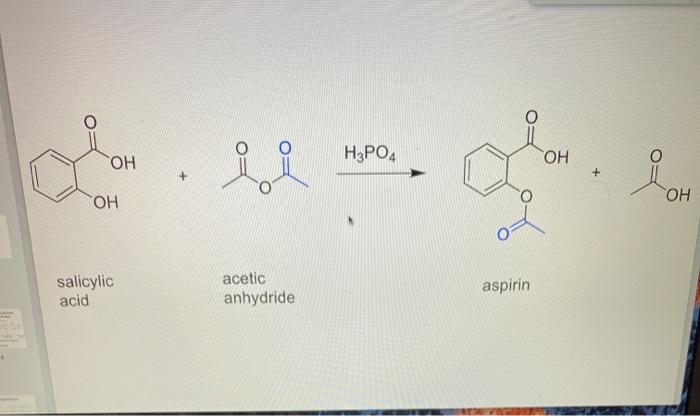 Solved Synthesis of Aspirin - Data Sheet Salicylic acid 2.0g | Chegg.com