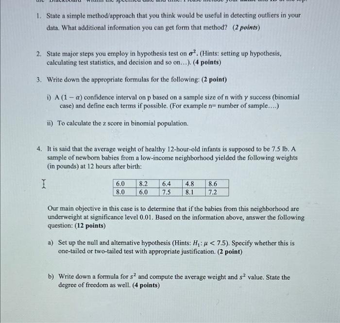 1. State a simple method/approach that you think | Chegg.com