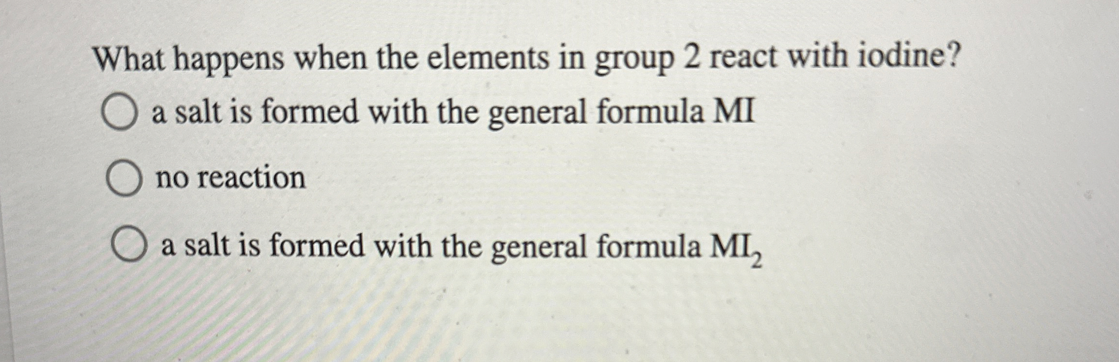 High Quality SOLUTION What happens when the elements in group 2 ﻿react with | Chegg.com