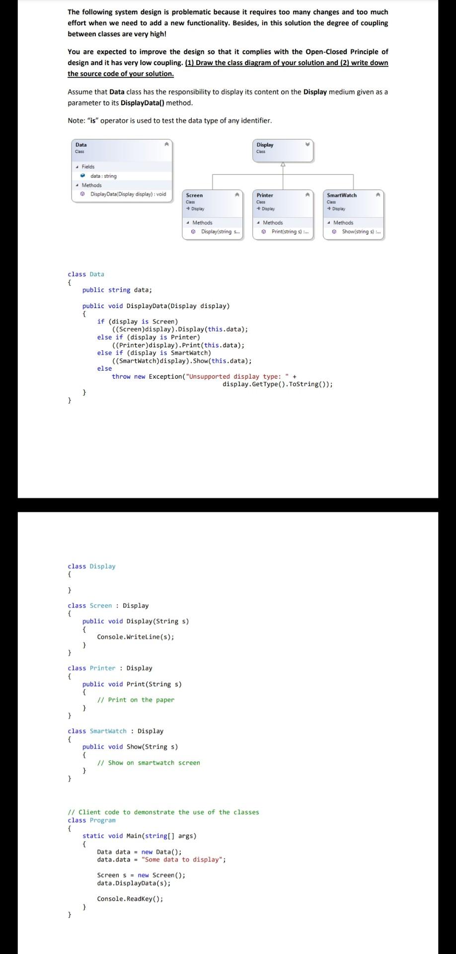 Solved The following system design is problematic because it | Chegg.com