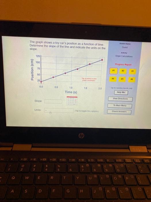 Solved The graph shows a toy car's position as a function of | Chegg.com