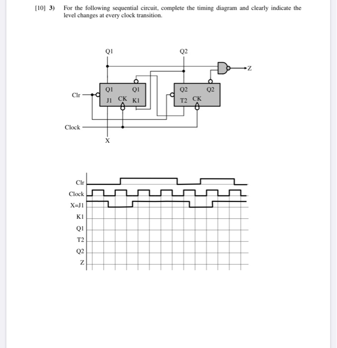 Solved For the following sequential circuit, complete the | Chegg.com