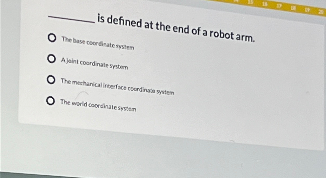 Solved is defined at the end of a robot arm.The base | Chegg.com