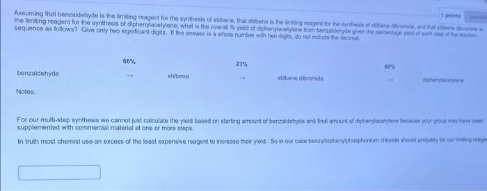 Solved Assuming that benzaldehyde is the limiting reagent | Chegg.com