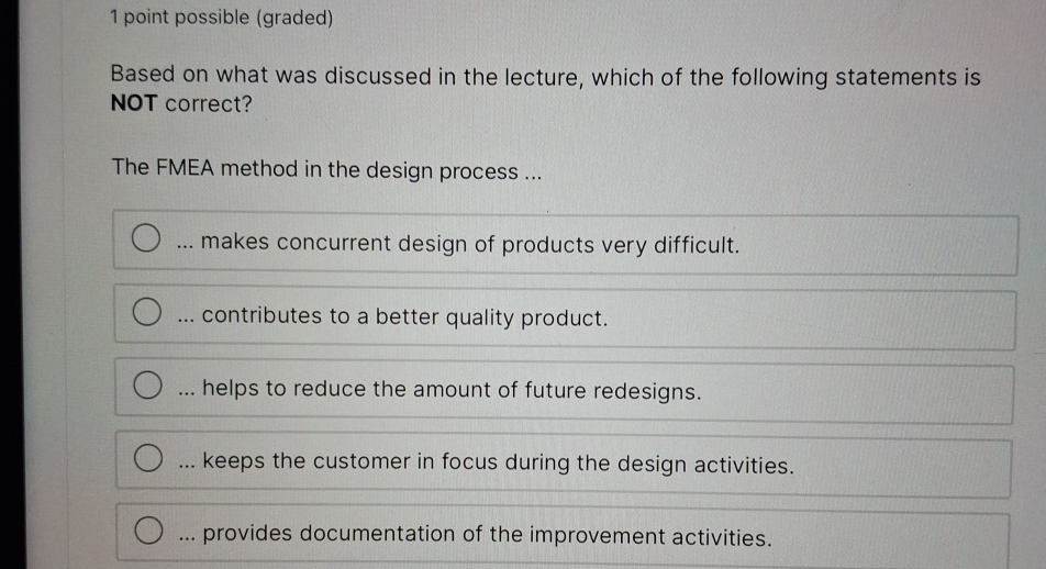 Solved 1 ﻿point possible (graded)Based on what was discussed | Chegg.com