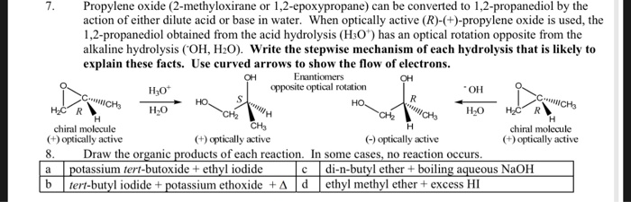 Solved Propylene oxide (2-methyloxirane or 1,2-epoxypropane) | Chegg.com