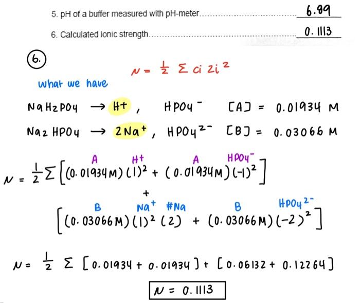 Solved For a lab buffer lab for an assigned pH of 7.4 using | Chegg.com