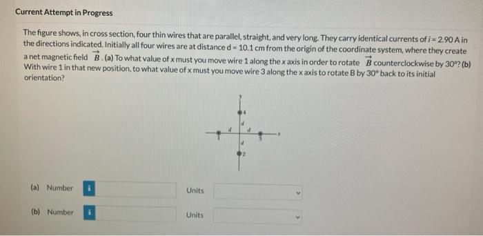 Solved The figure shows, in cross section, four thin wires | Chegg.com