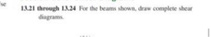 Solved 13.21 through 13.24 For the beams shown, draw | Chegg.com