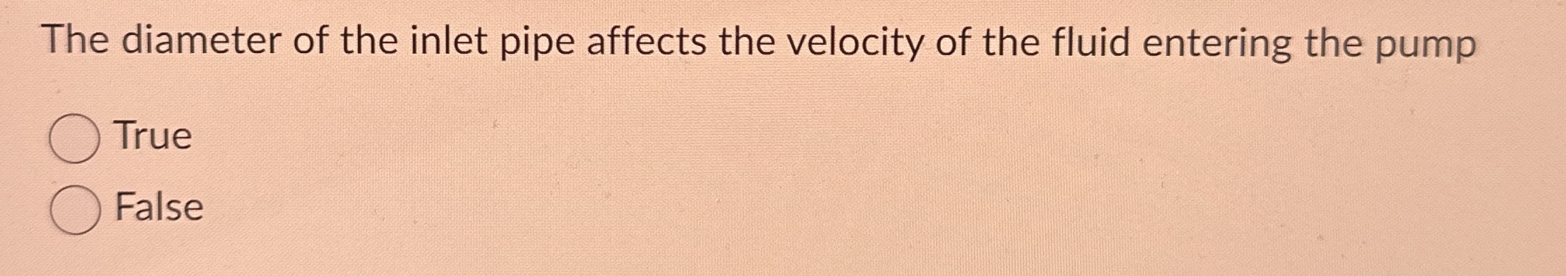 Solved The diameter of the inlet pipe affects the velocity | Chegg.com
