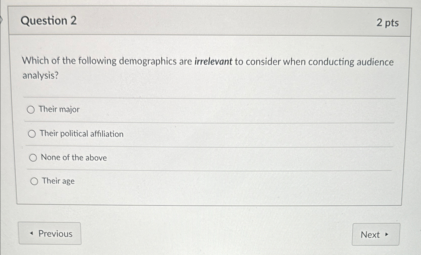 Solved Question 22ptsWhich of the following demographics are | Chegg.com