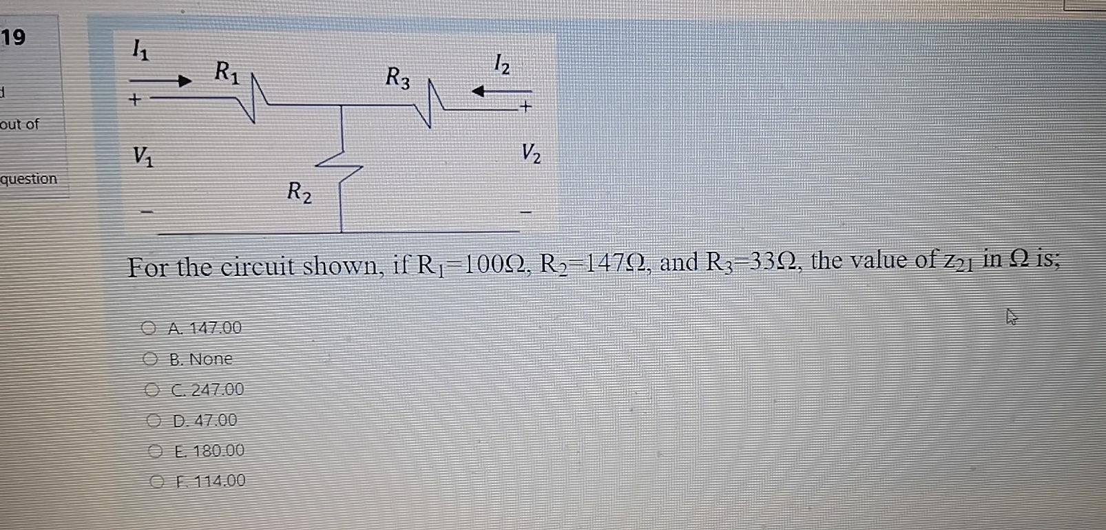 Solved 19 Ri 12 R3 + out of V2 question R2 For the circuit | Chegg.com
