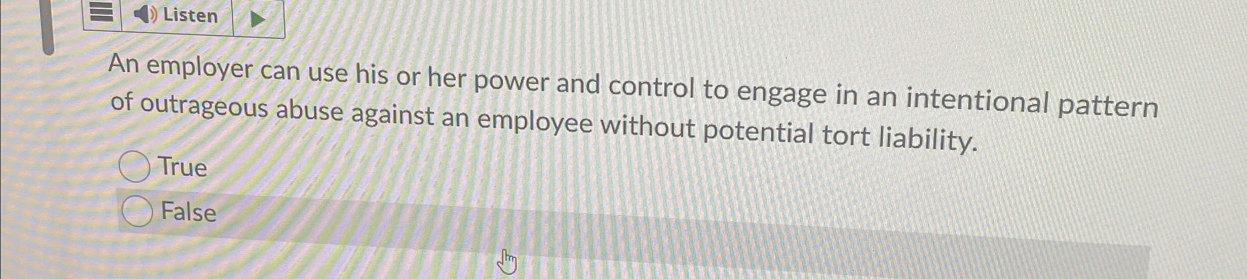 Solved ListenAn employer can use his or her power and | Chegg.com