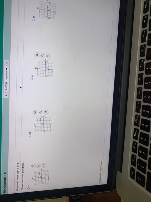 Solved 9 of 94 complete Graph the function tx)= n2.2 Choose | Chegg.com