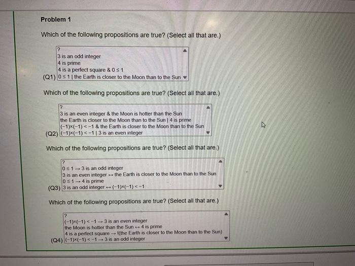 Solved Which of the following propositions are true? (Select | Chegg.com