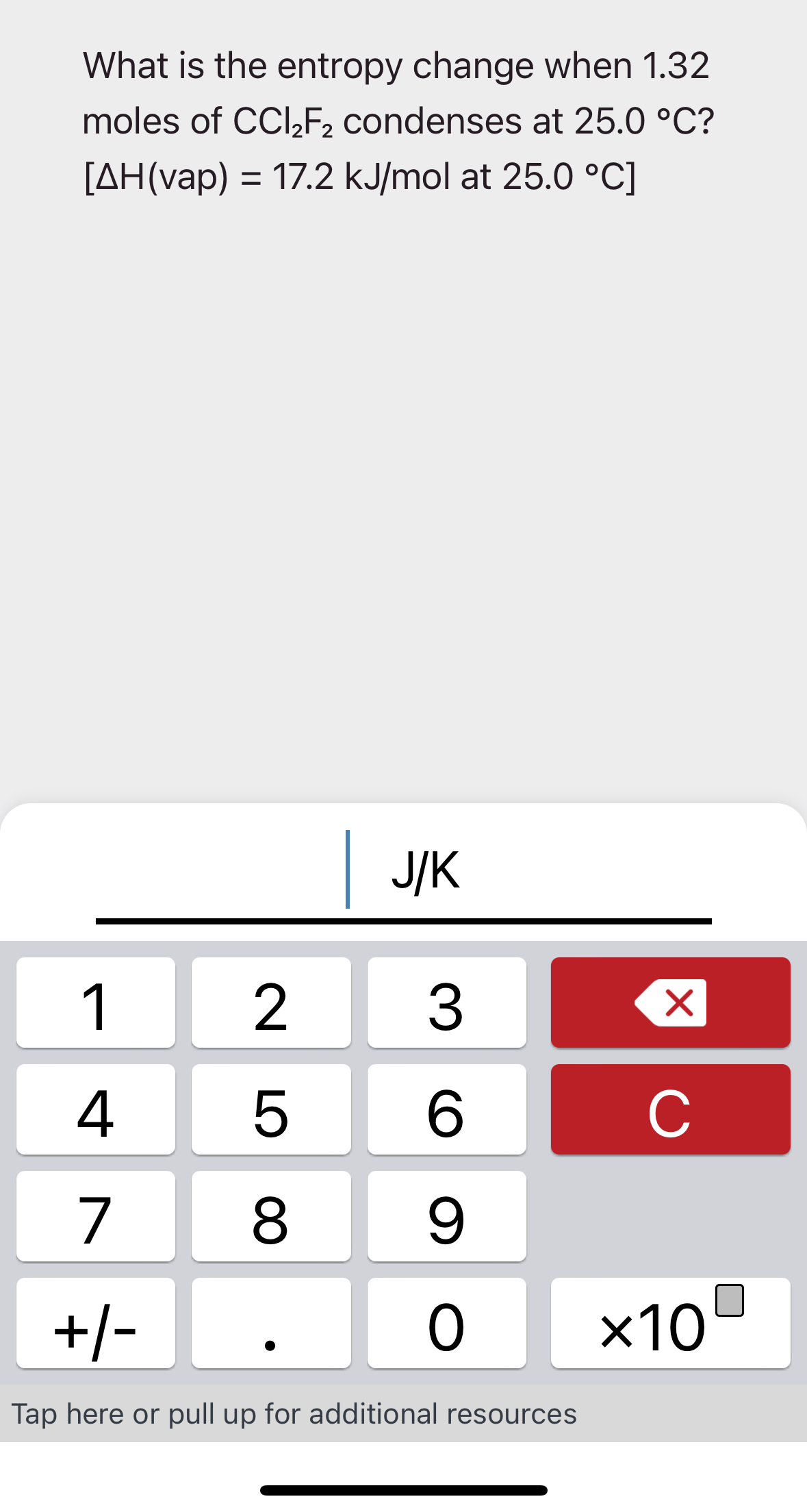 Solved What is the entropy change when 1.32 ﻿moles of CCl2F2 | Chegg.com