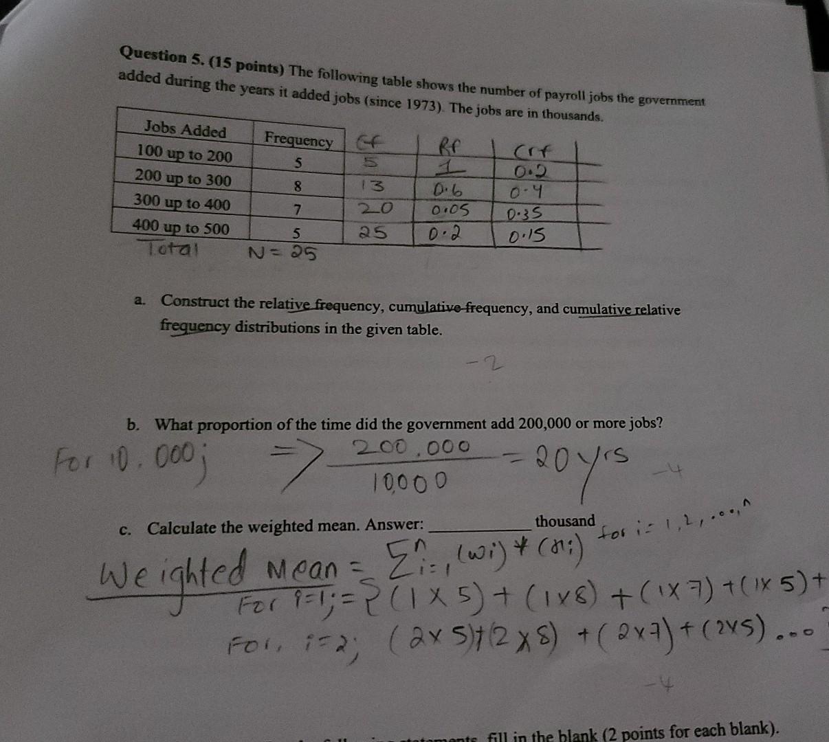 Solved Question 5. (15 points) The following table shows the | Chegg.com Solved Question 5. (15 points) The following table shows the | Chegg.com