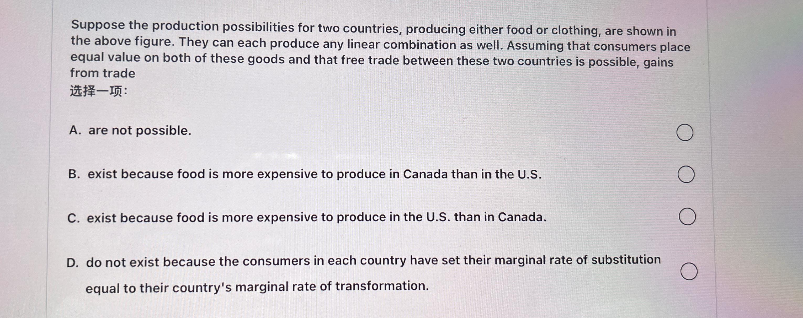 Solved Suppose the production possibilities for two | Chegg.com