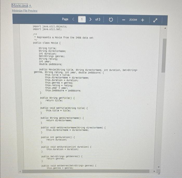 Download the following files: IMDB 5000 Movie Dataset | Chegg.com