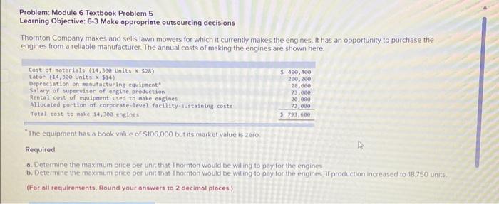 Solved Problem: Module 6 Textbook Problem 5 Learning | Chegg.com
