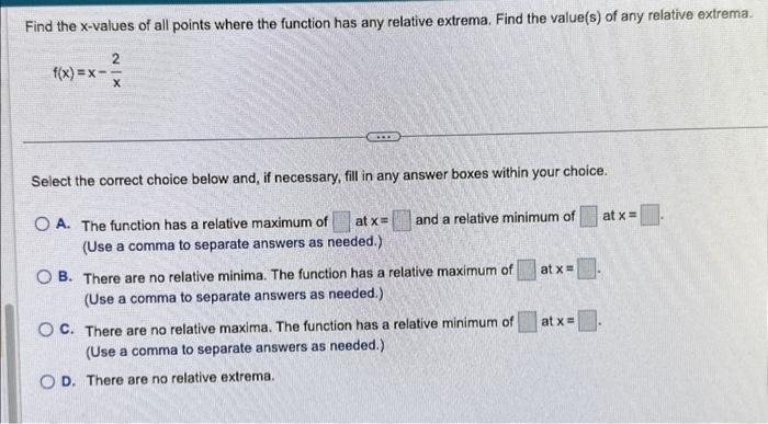 Solved Find the x-values of all points where the function | Chegg.com