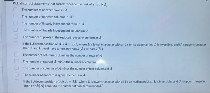 Solved Pick all correct statements that correctly define the | Chegg.com