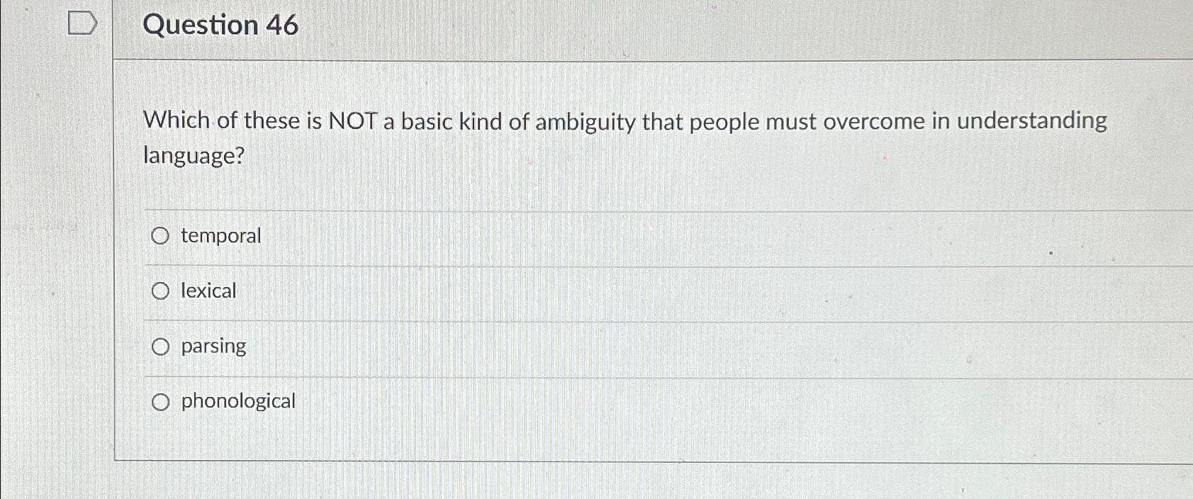 Solved Question 46Which of these is NOT a basic kind of | Chegg.com