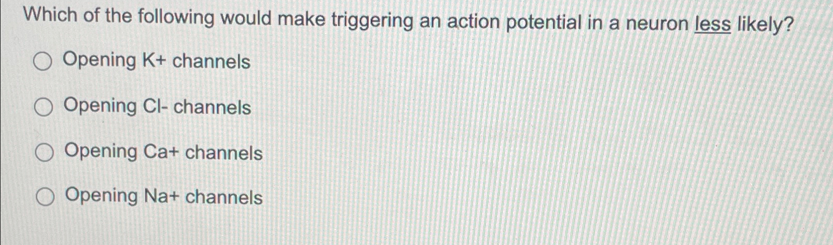 Solved Which of the following would make triggering an | Chegg.com